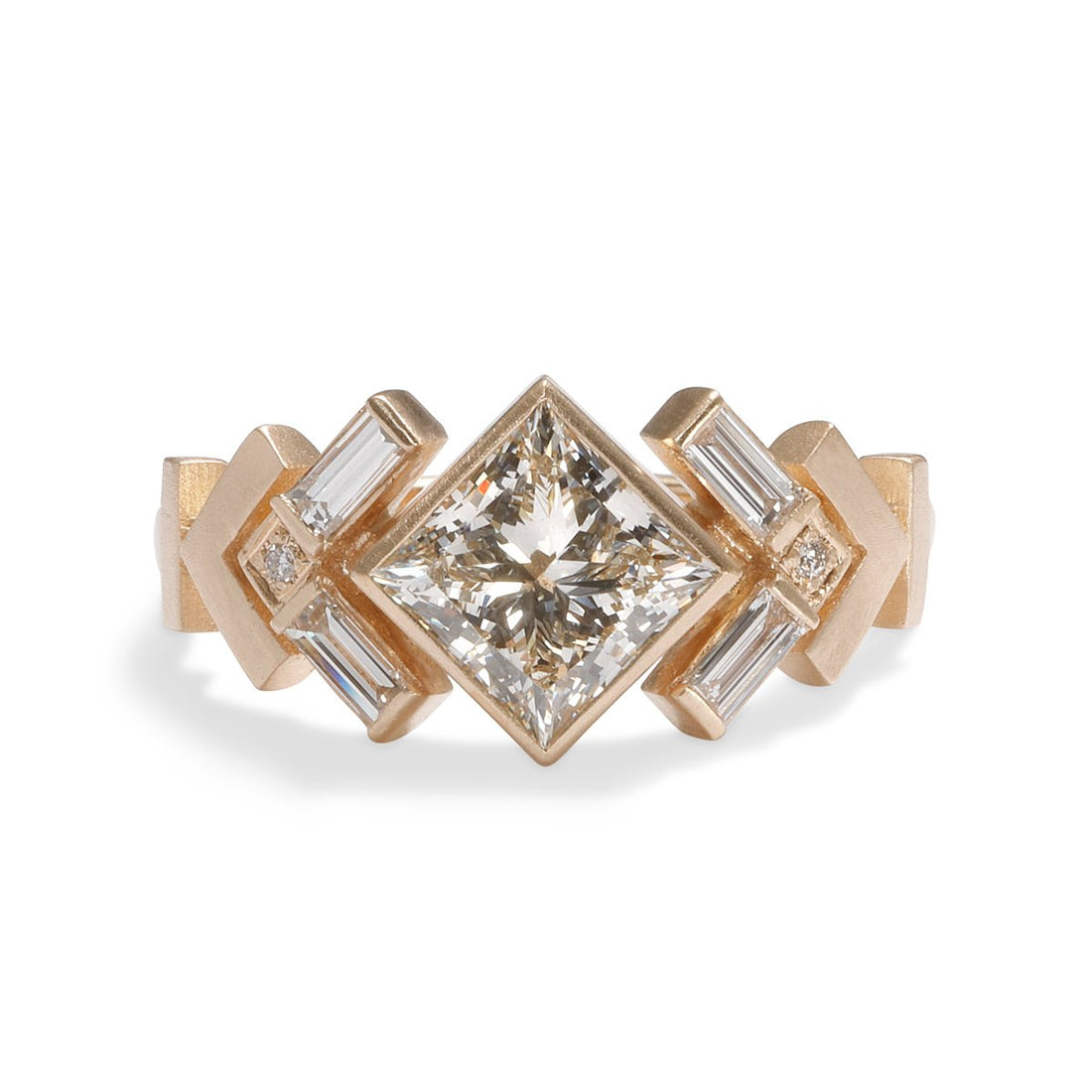 Uro Ring | 14k Gold with Lab-Grown Diamond | Geometric Design