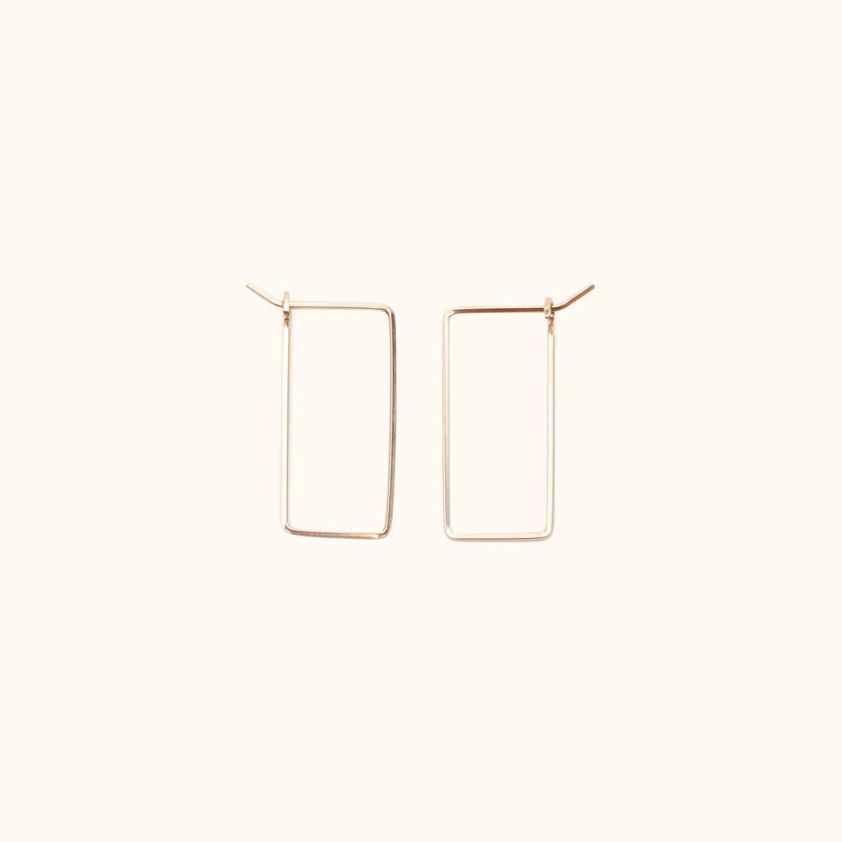 Small Rectangle Hoop Earrings