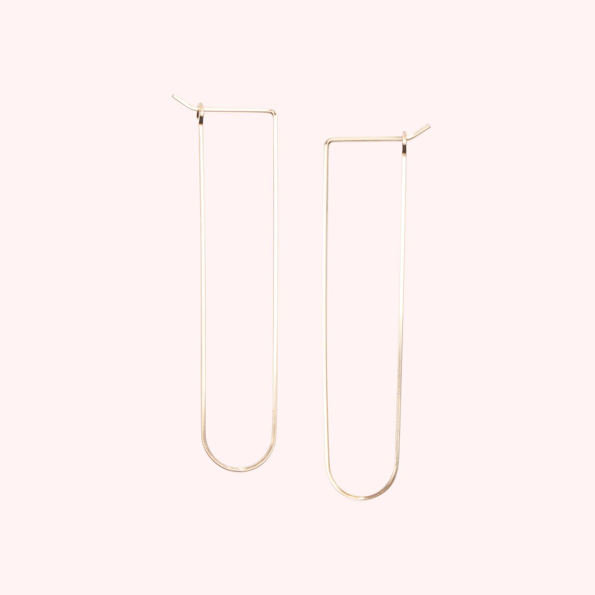 Large U-Shaped Hoop Earrings | Modern Minimalist | Betsy & Iya