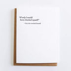 Sapling Press "Check Yourself" Card