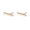 Upper Metal Class Faceted Bar Stud Earrings