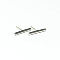 Upper Metal Class Faceted Bar Stud Earrings