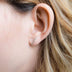 Upper Metal Class Faceted Bar Stud Earrings