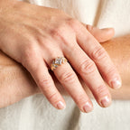 Uro Ring | 14k Gold with Lab-Grown Diamond | Geometric Design