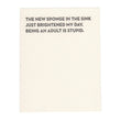 "New Sponge in the Sink" Card by Sapling Press